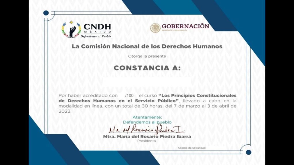 Los cursos de la CNDH tienen valor curricular